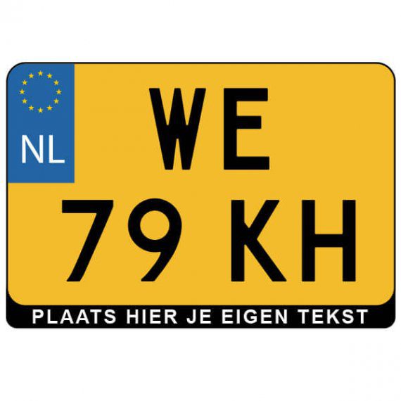 Kentekenplaathouder met eigen tekst | Ontwerp ze zelf